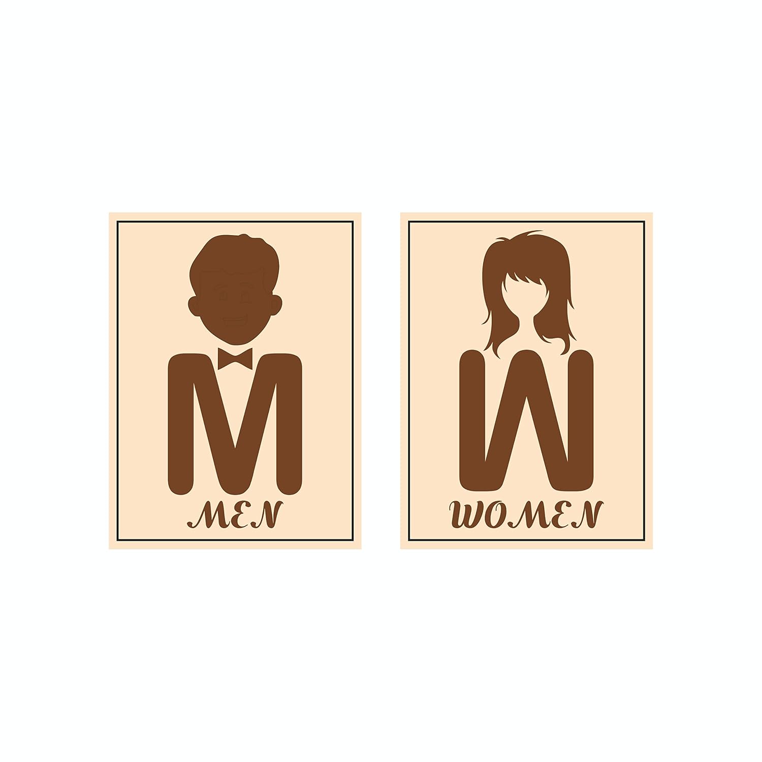 Anne Print Solutions® Men & Women Washroom Toilet Stickers Self ...