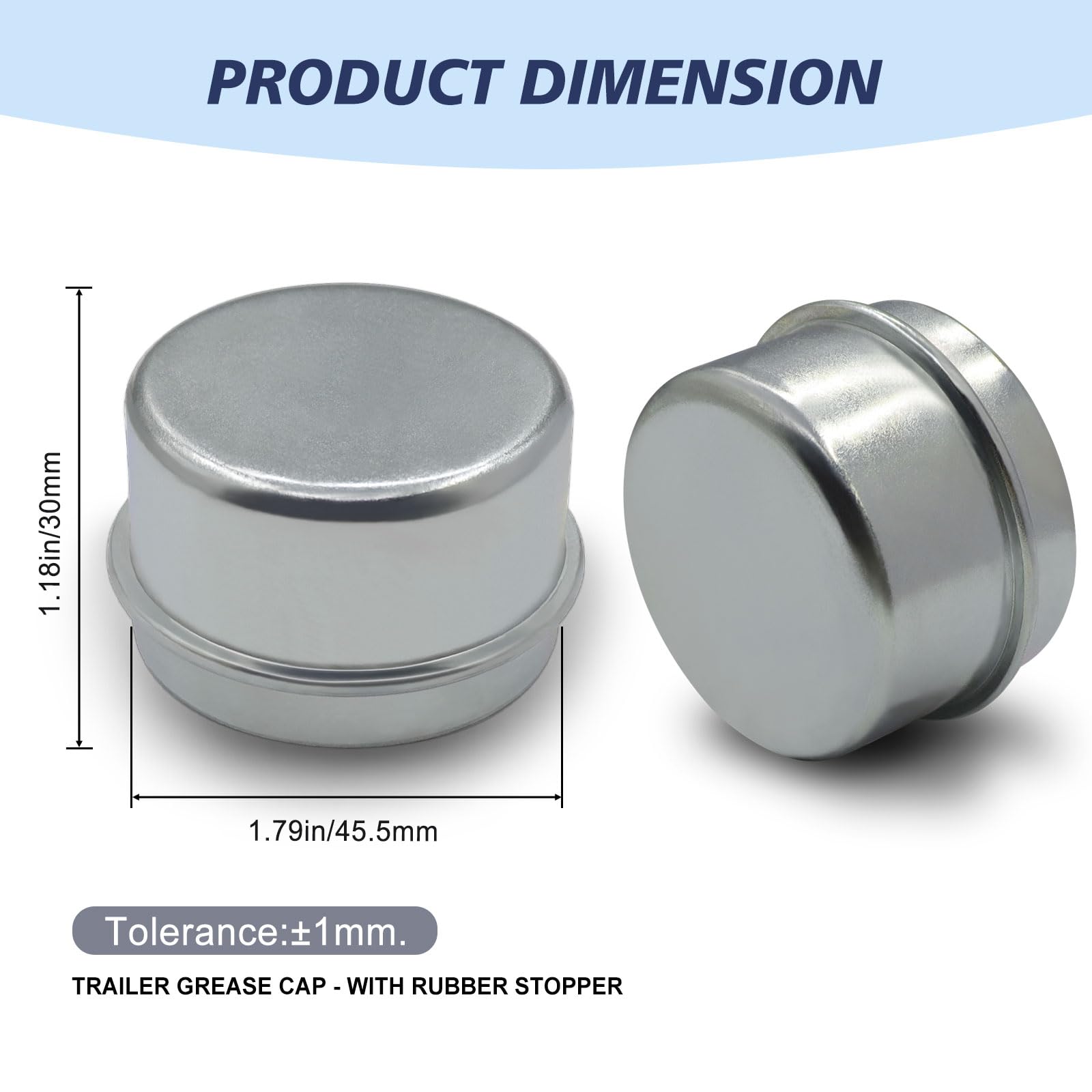 Snapklik.com : DEEPDREAM 6 Pcs 1.78" Trailer Bearing Dust Cap Grease ...