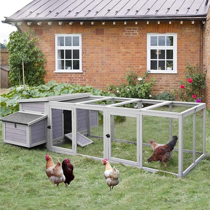 Amazon.com: GUTINNEEN 103 in Large Chicken Coop and Run, Outdoor Wooden ...