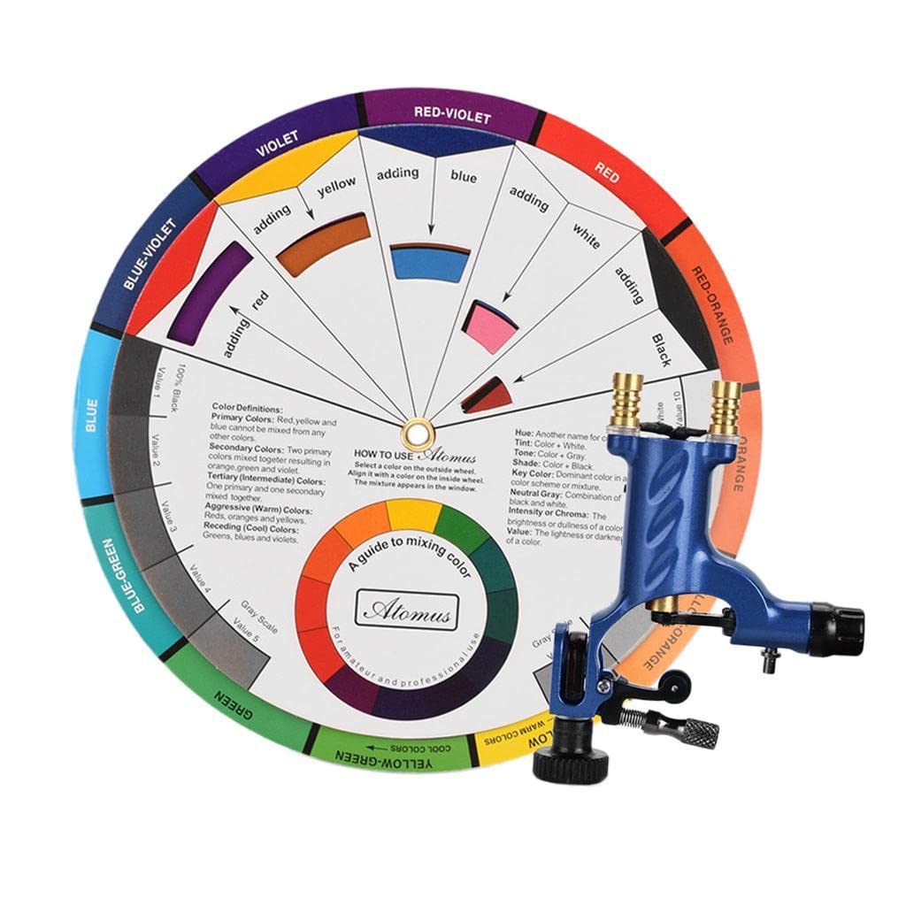 Buy Big Shoppee Rotary Tattoo Motor Machine Color Wheel Mixing Guide ...