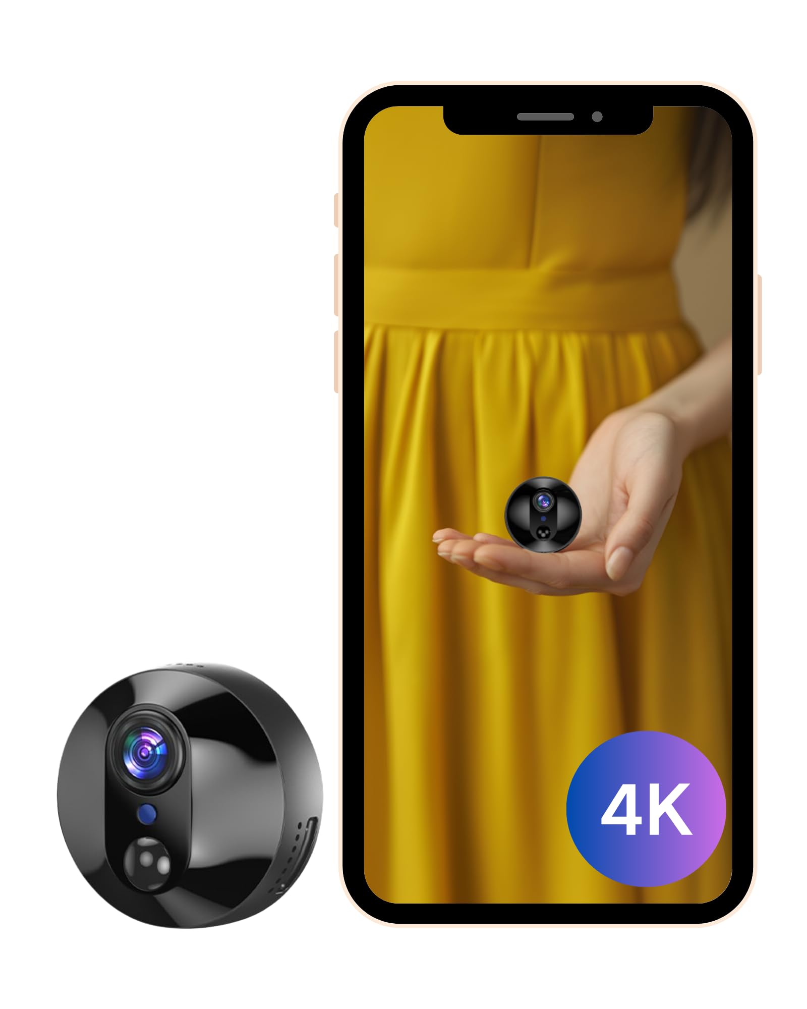 Amazon.com : Hidden Camera - WiFi Spy Camera,4K HD - Wireless Mini ...