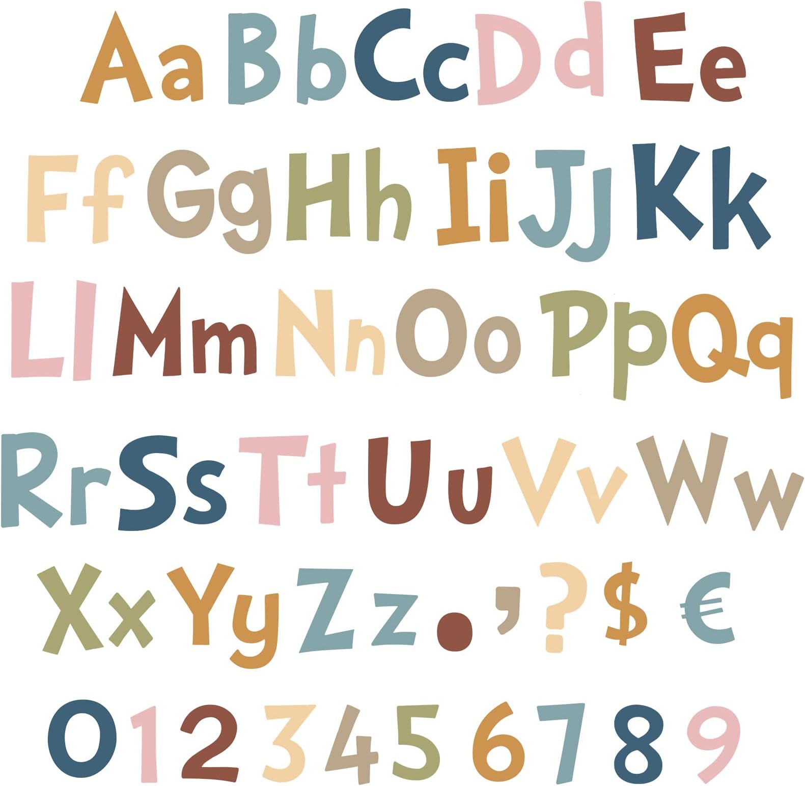 Amazon.com: Tenare 134 Pieces 5 Inch Bulletin Board Letters Alphabet ...