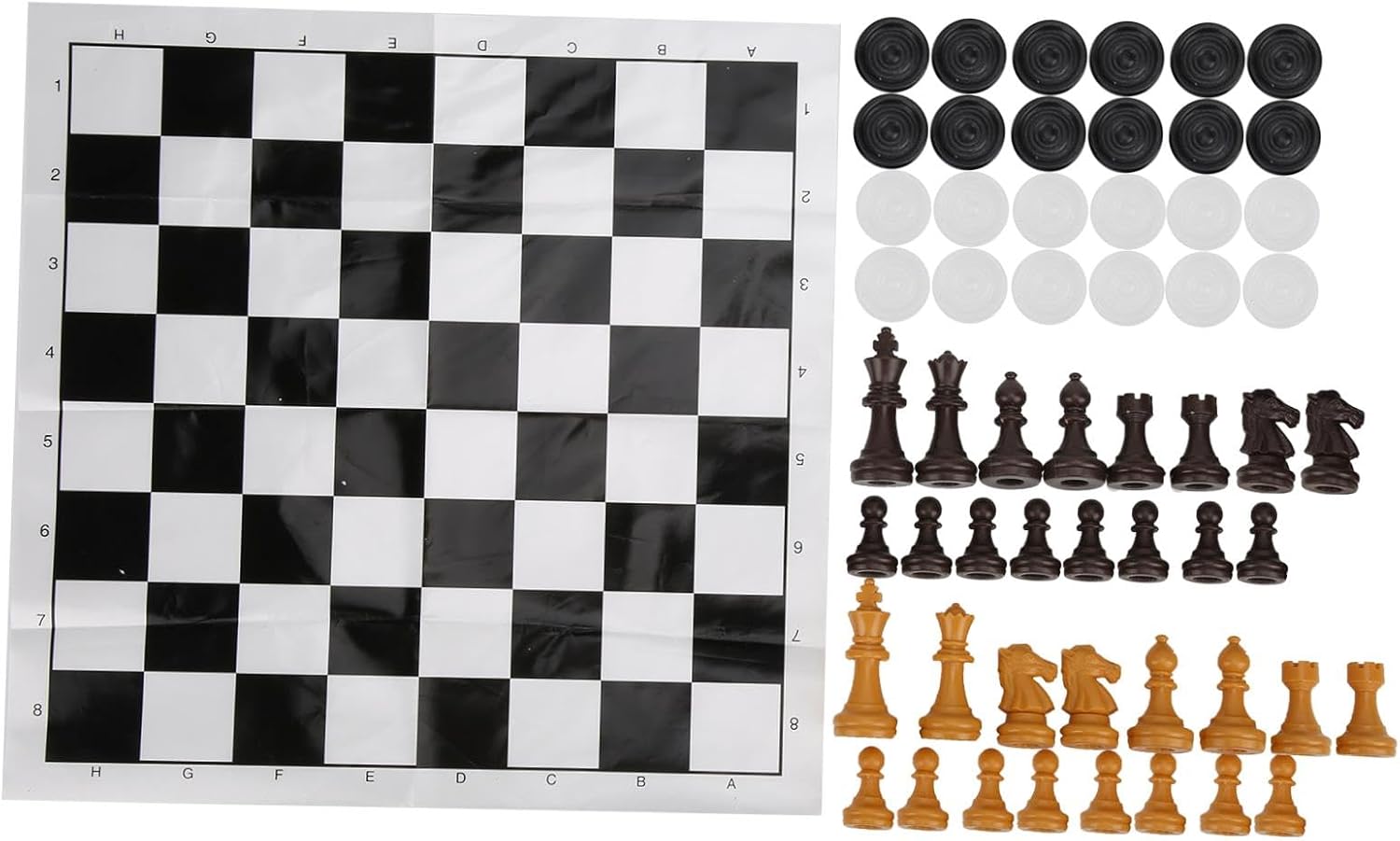 Amazon.com: [Portable Travel Chess Set] - 2 in 1 International Chess ...