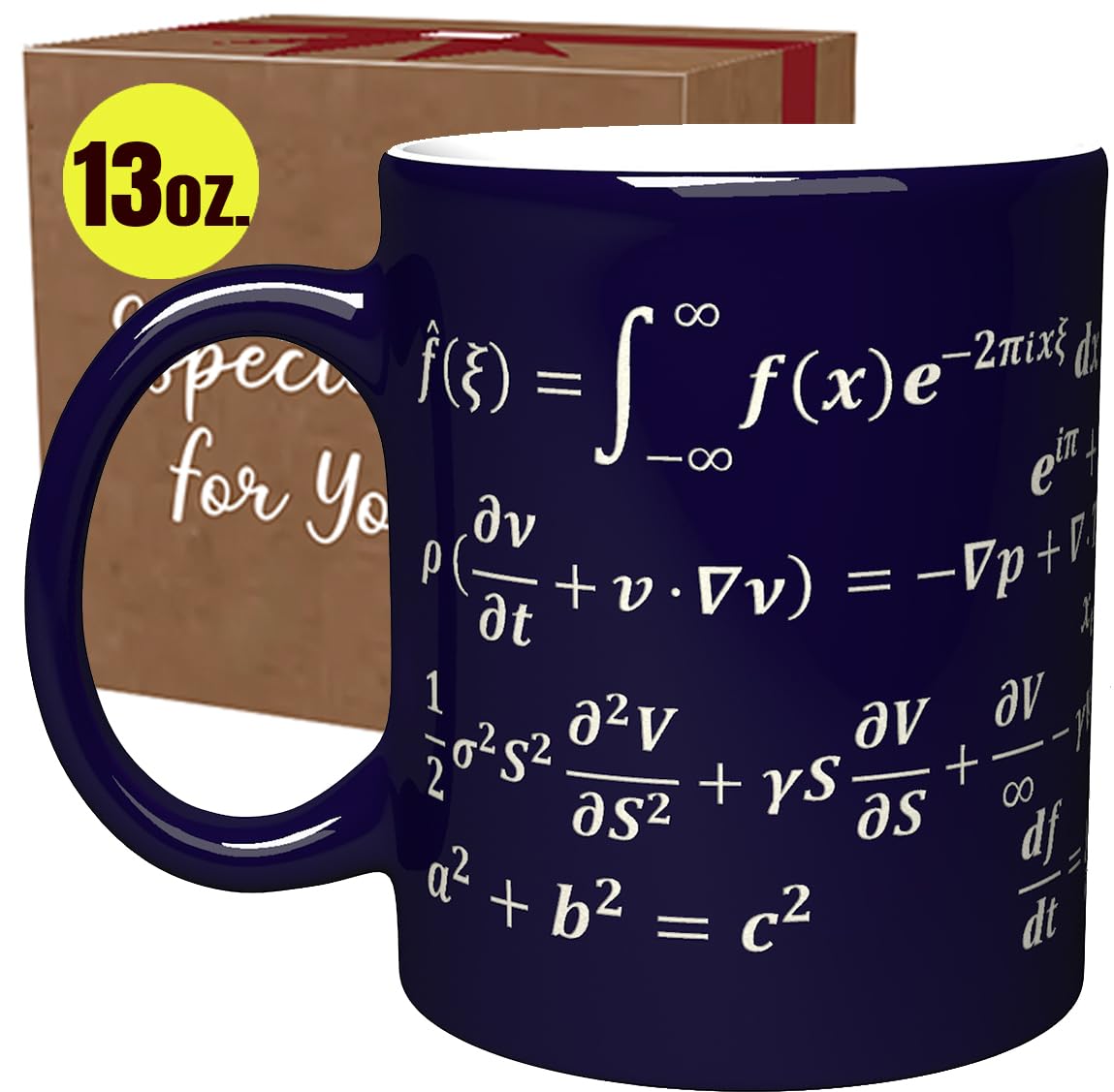 Amazon.com: NM NEXTMUG 13oz Engraved Math Mug - Featuring Famous ...
