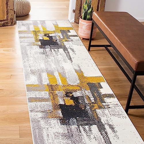 Amazon.com: Rugshop Contemporary Abstract Circle Design Soft Runner Rug ...