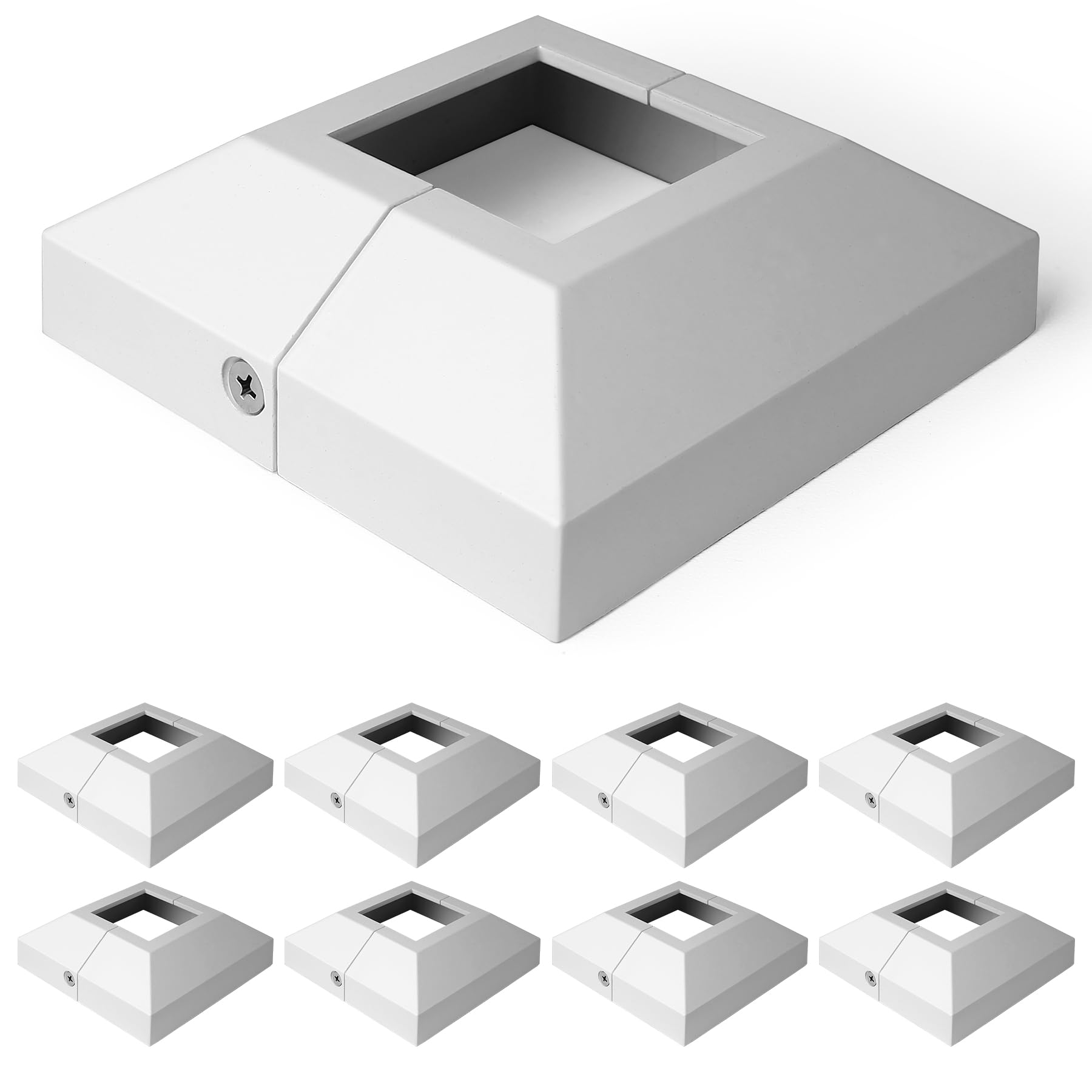 Snapklik.com : Wocepu 8 Pcs 2"x2" Aluminum Deck Post Base Cover, For ...