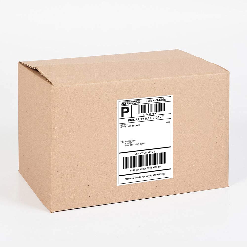 Essential Laser Label Paper Half Sheet Self Adhesive Shipping Labels 8 ...