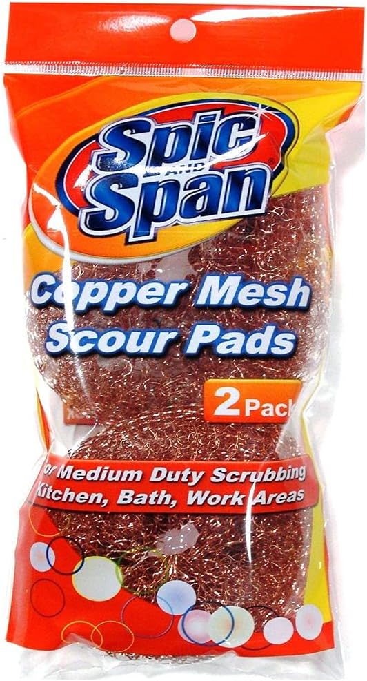 Amazon.com: Spic And Span Copper Mesh Scour Pads 2 ea : Industrial ...