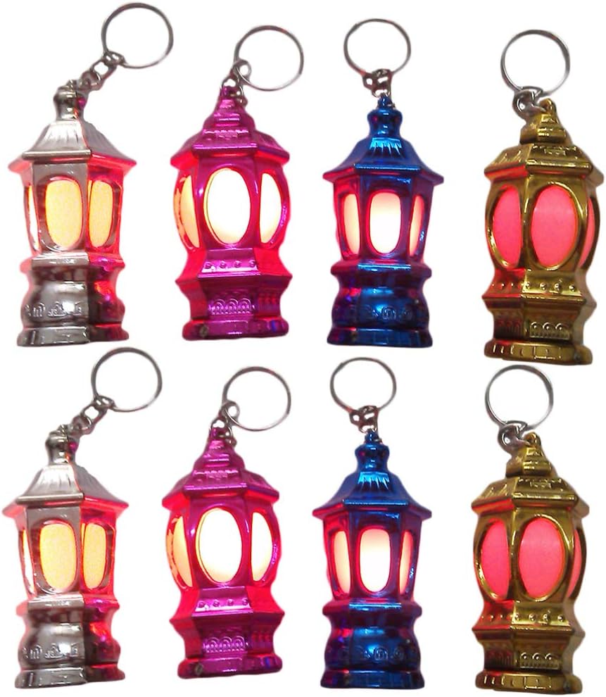 FRCOLOR LED Keychain Lantern, 20pcs Portable Mini Lantern Design Key ...