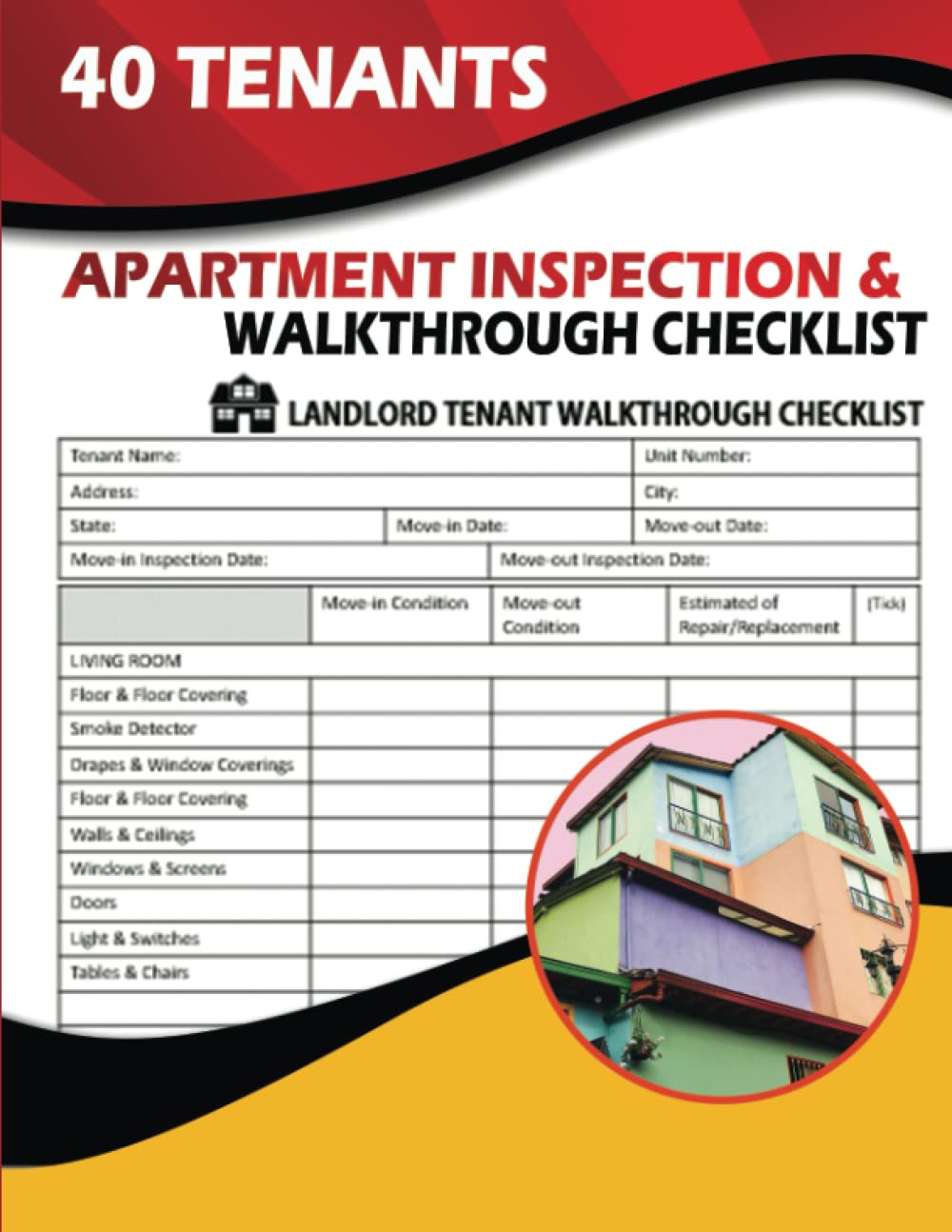 Apartment Inspection & Walkthrough Checklist (40 Tenants): Pre Lease ...