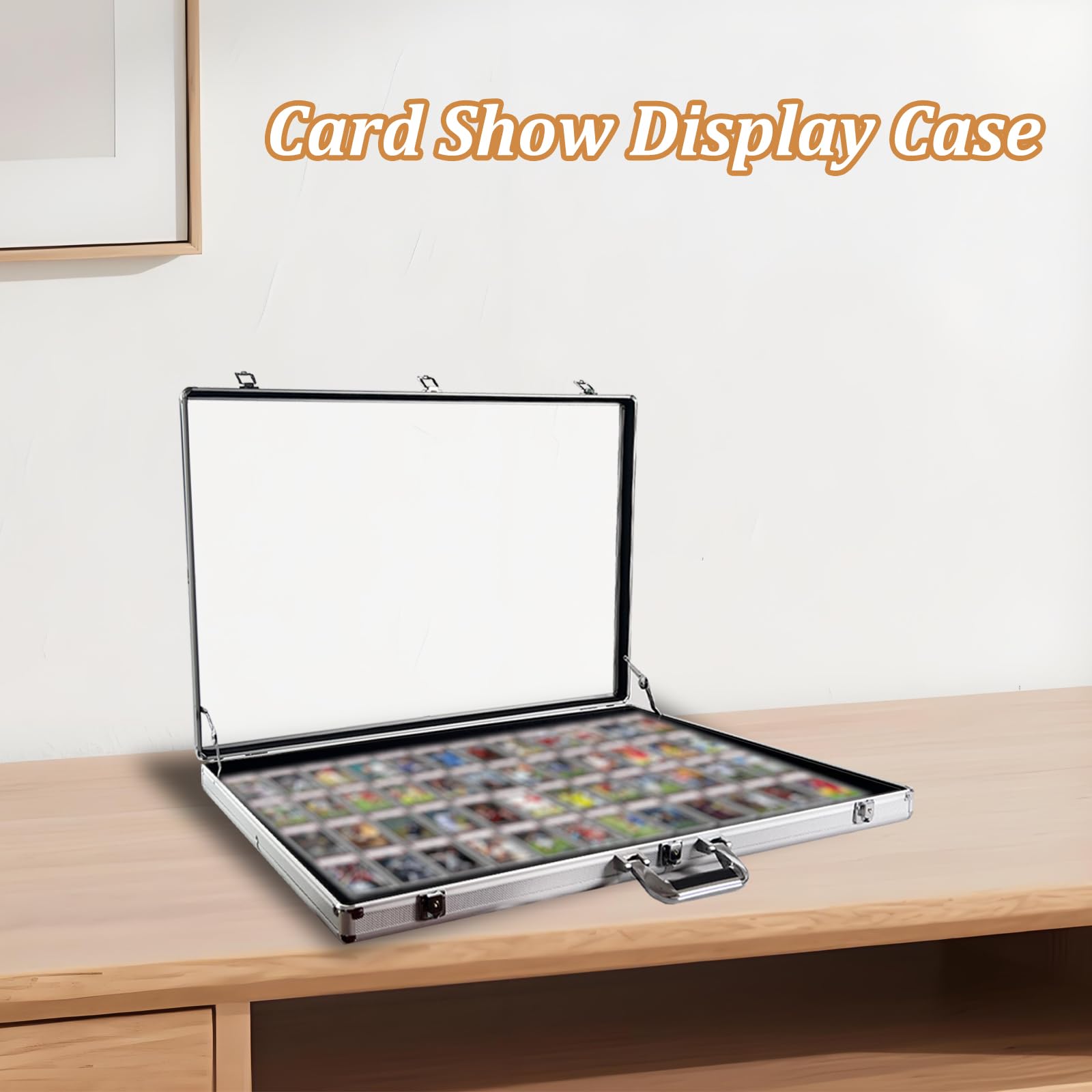 Snapklik.com : VINJKZQ Aluminum Display Case For Cards, XL Large Table ...