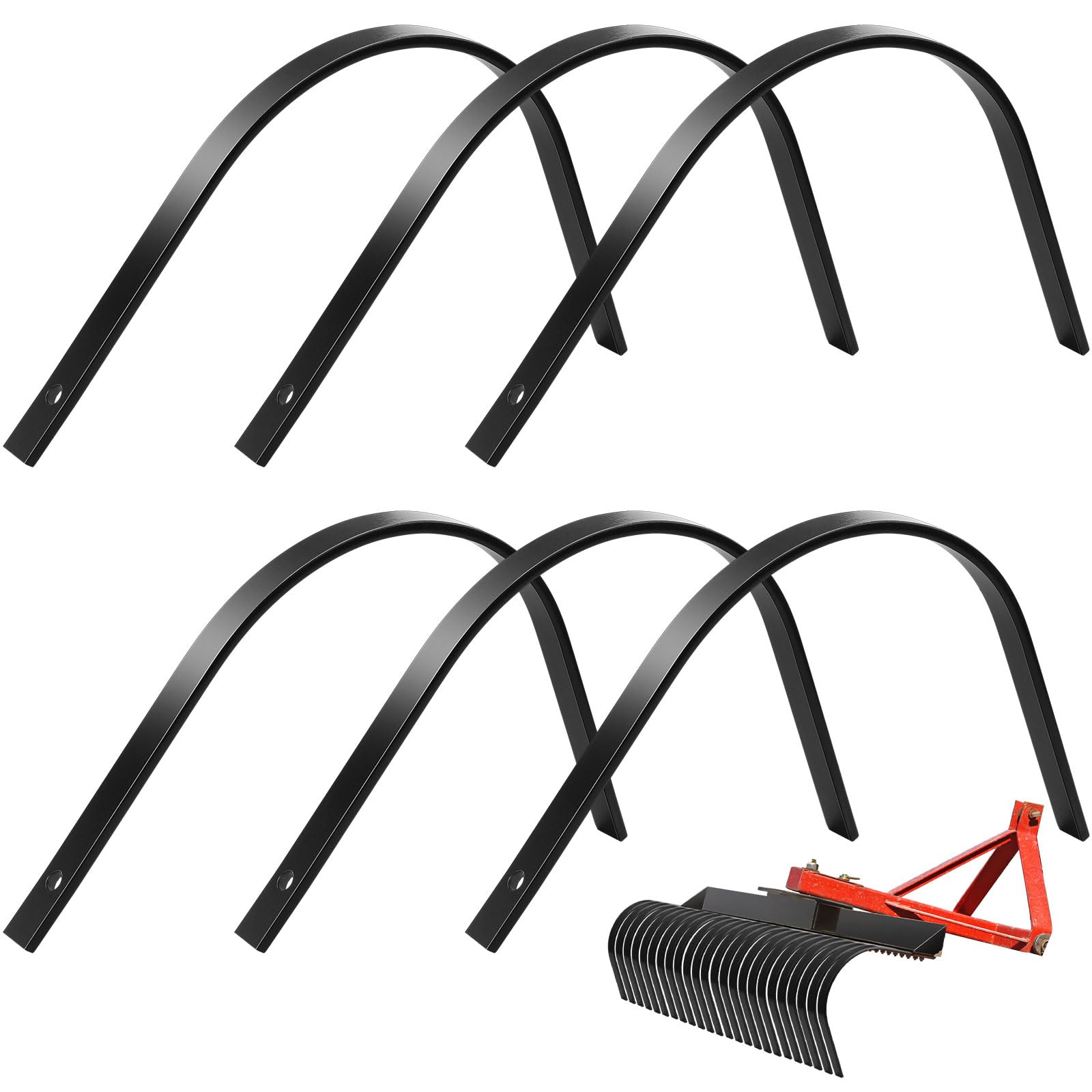 Amazon.com : Blulu 6 Pcs Rock Rake Tines 1" x 5/16" One Bolt Mount ...