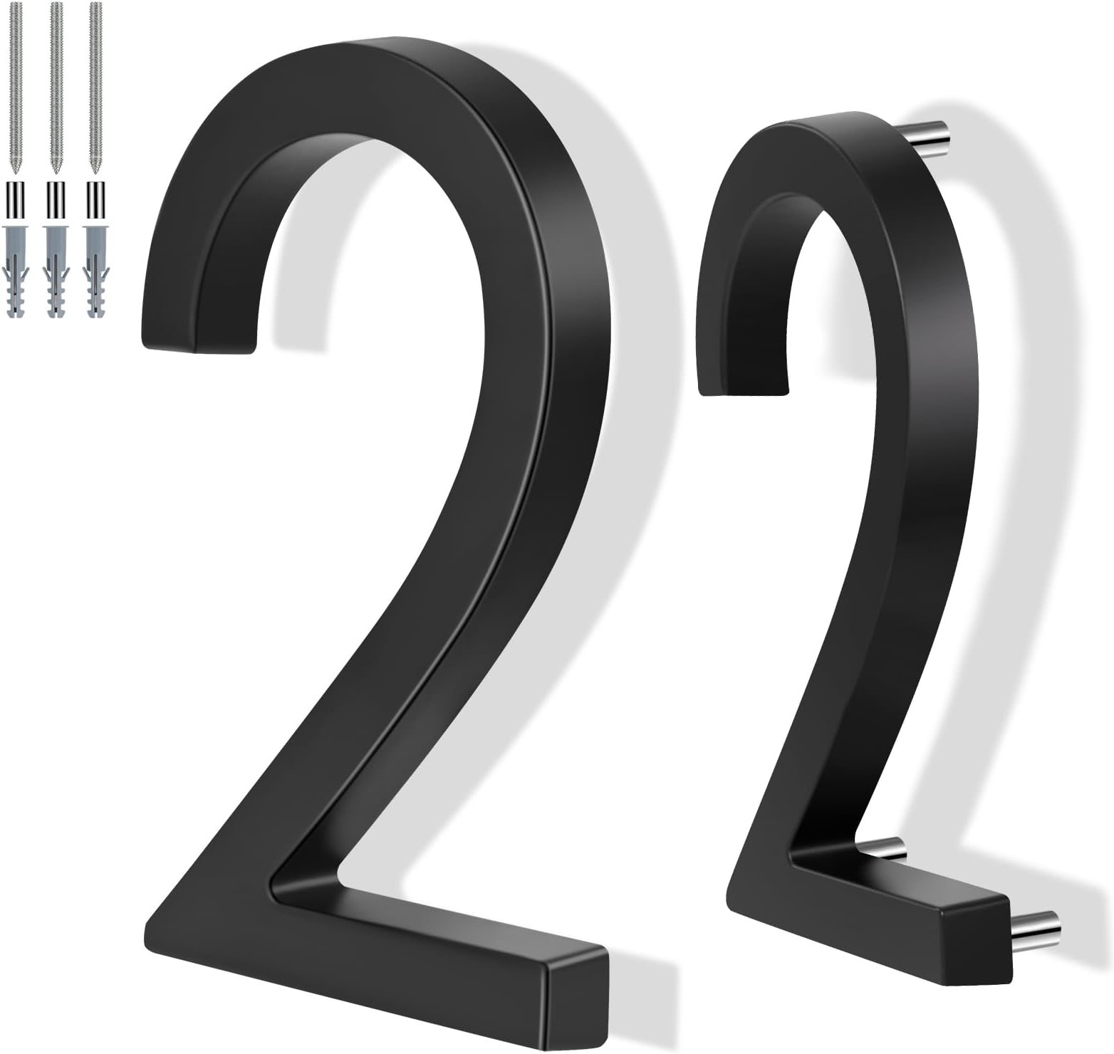Amazon.com: 6 Inch Floating House Number Metal Modern Anti-Rust House ...