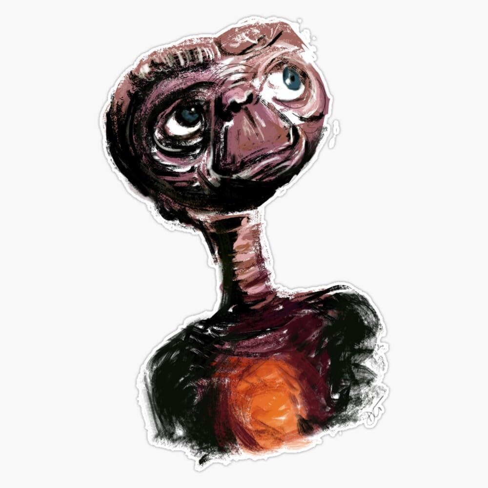 Amazon.com: E.T. - The Extra-Terrestrial Sticker Bumper Sticker Vinyl ...