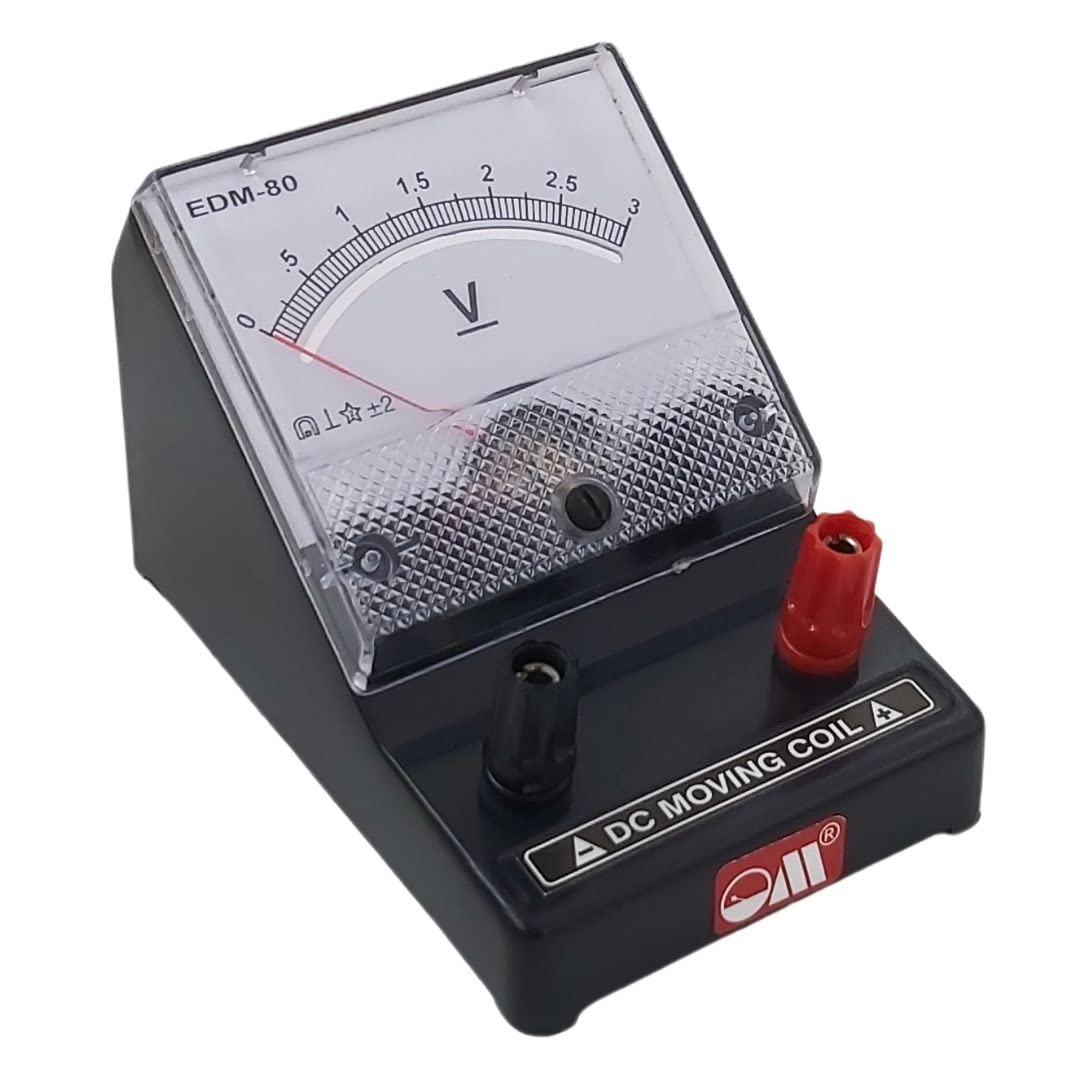 Om Meters EDM-80 Desk Stand Analog 0-3V DC Moving Coil Voltmeter (BLACK ...