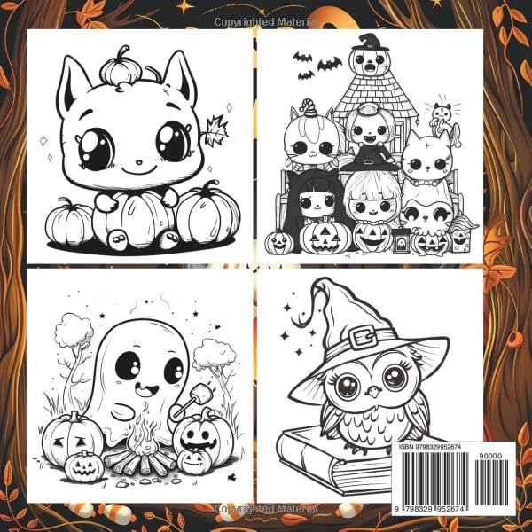Snapklik.com : Cozy Halloween Bold & Easy Coloring Book: 50 Cute And ...