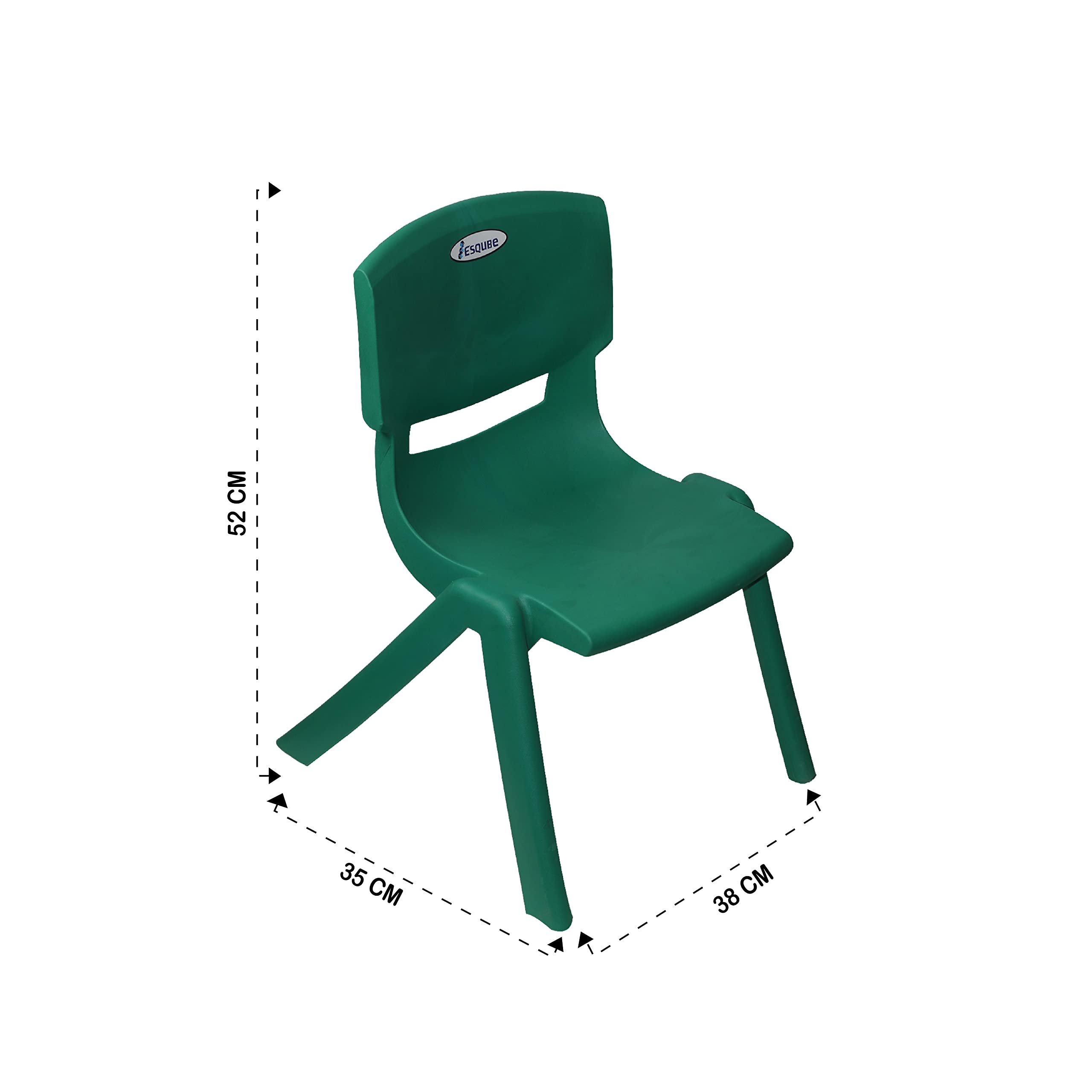 Esqube Baby Chair Kids Plastic School Study Chair Green Color: Buy ...