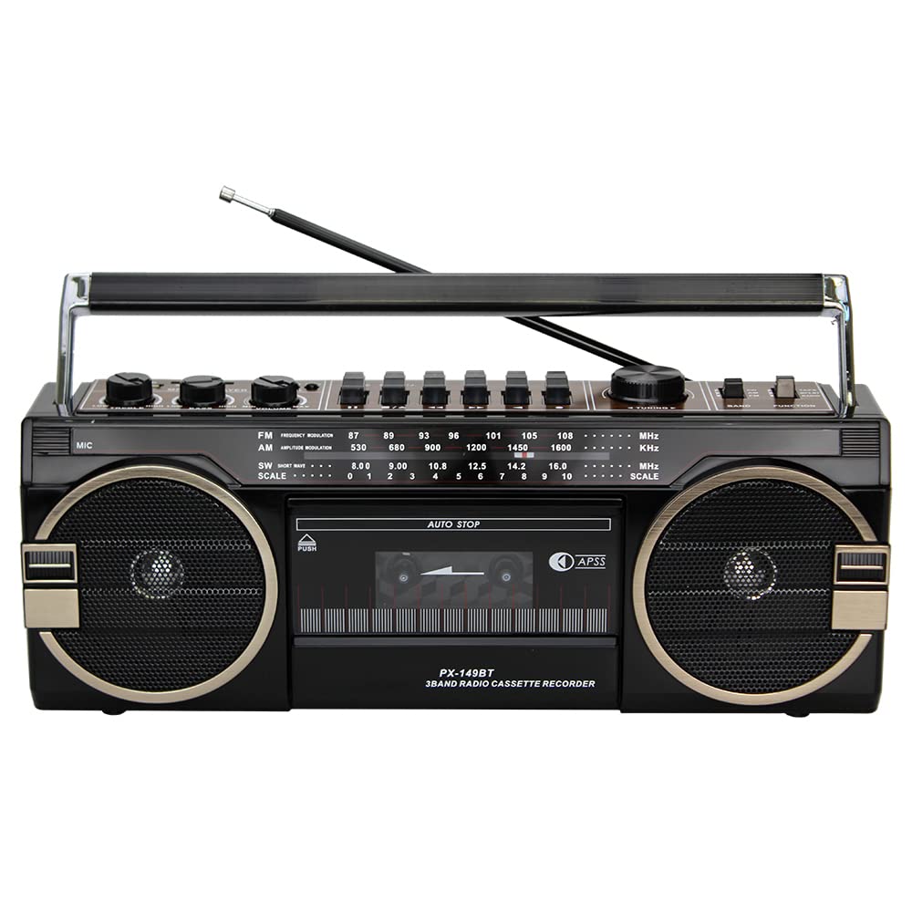 Retro Radio,Cassette Player, Retro Bluetooth Boombox with Cassette ...