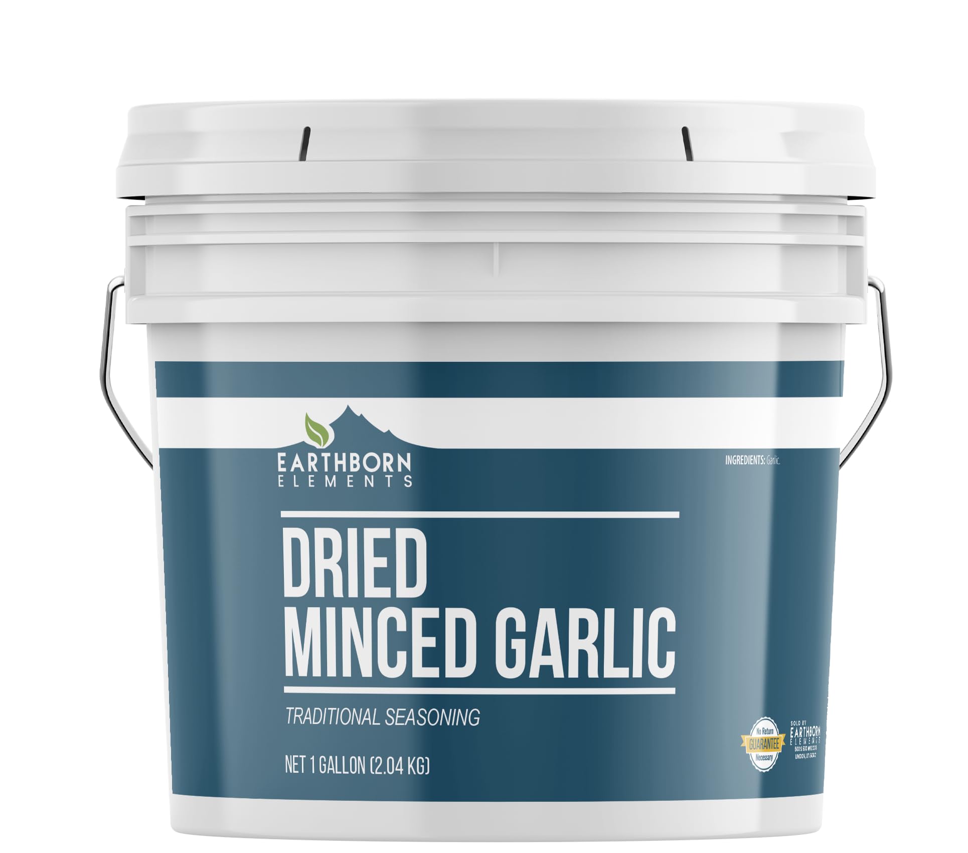 Amazon.com: Earthborn Elements Dried Minced Garlic 1 Gallon Bucket, Kitchen Staple, Bulk ...
