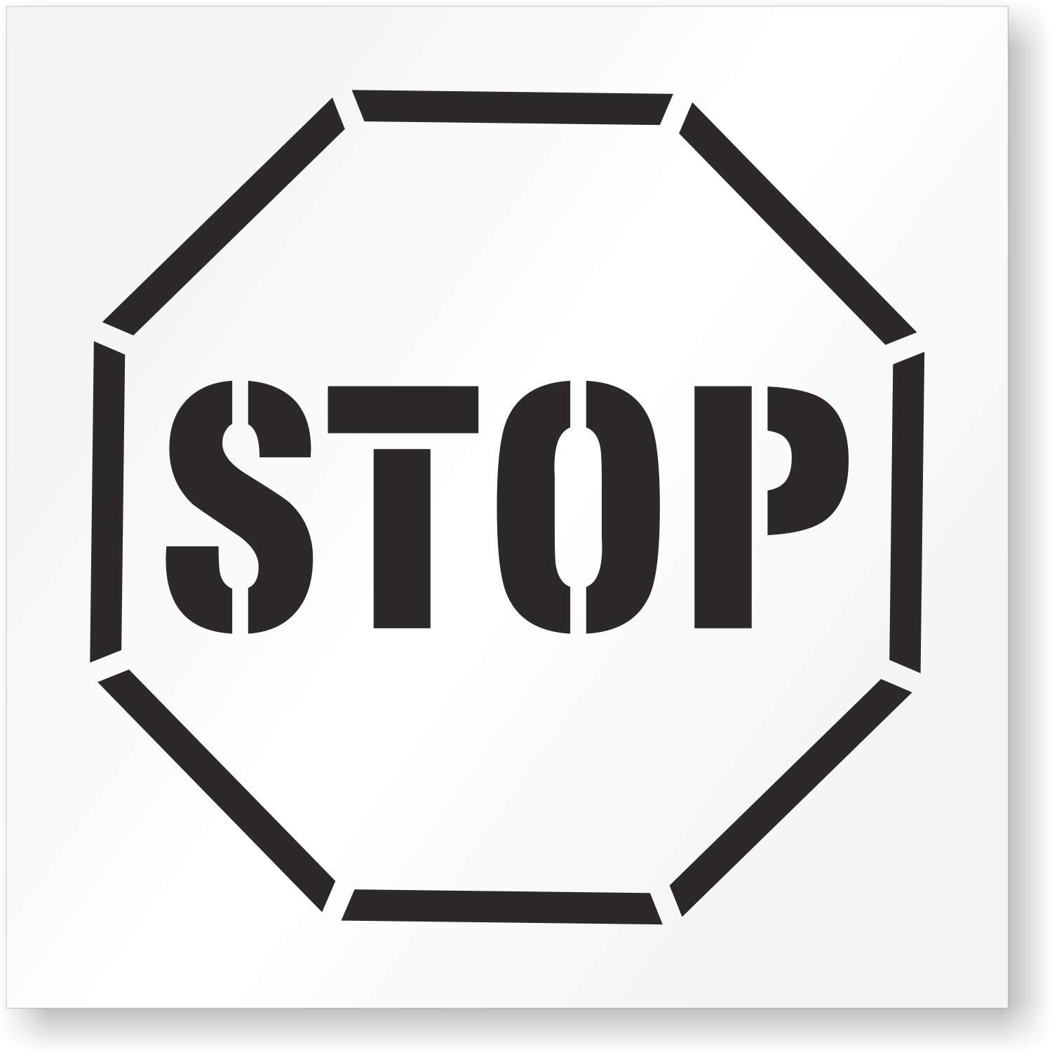 Buy SmartSign "Stop" Reusable Stencil | 24" x 24" Plastic Online at ...