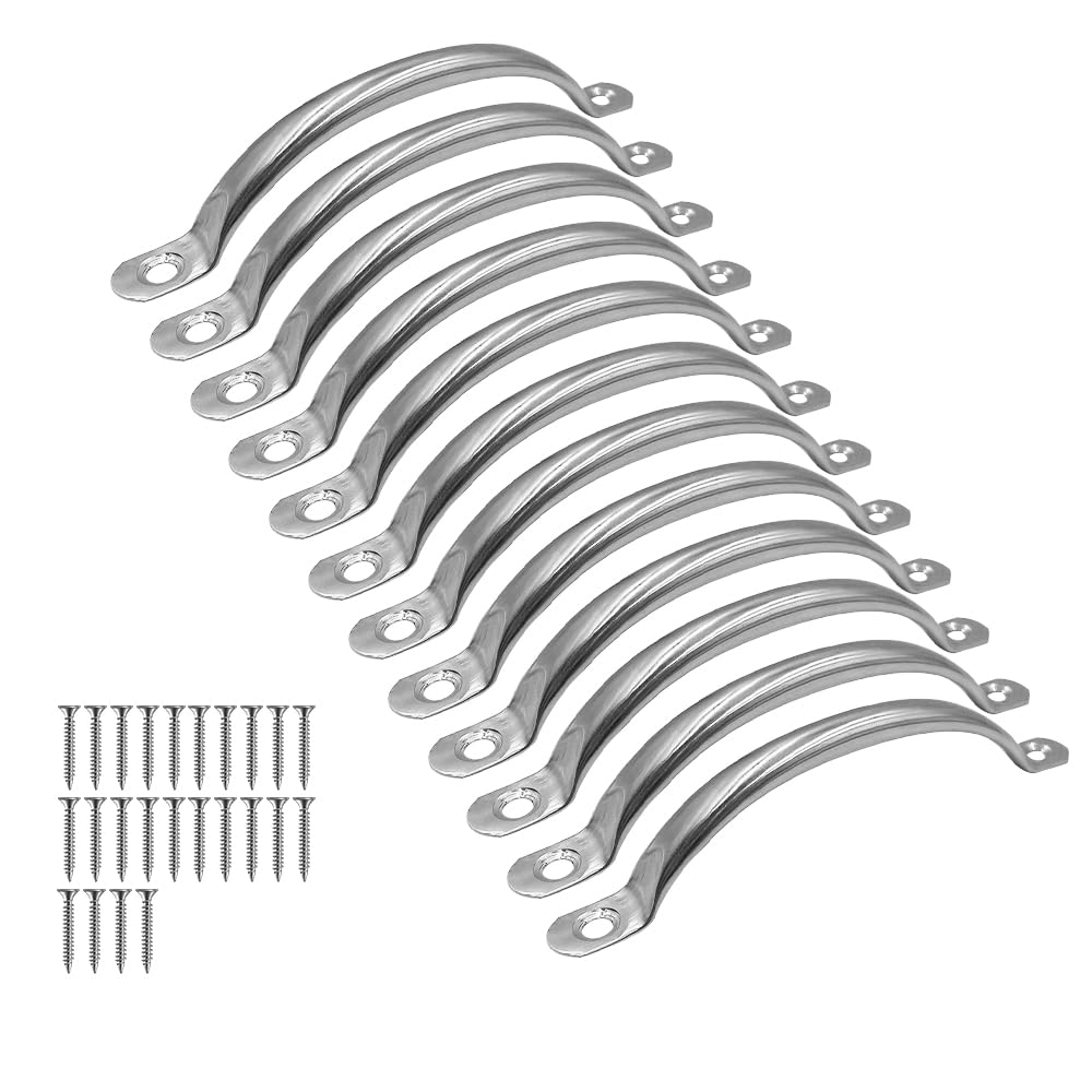 ONEBO 12 Pcs Stainless Steel Drawer Pulls, Cabinet Handles, Door Knob ...