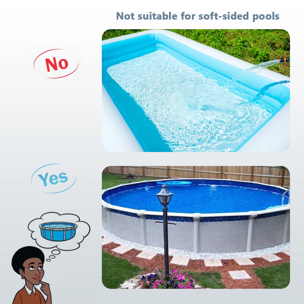 Above Ground Pool Cover Hold Down Winter Block Oval Blue Above Ground