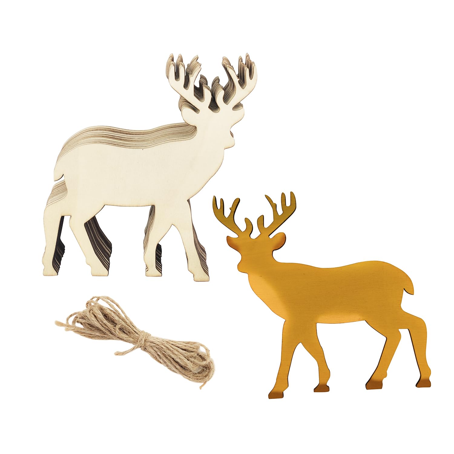 Amazon.com: 15 Pack 6 Inch Wood Deer Cutouts Unfinished Wood Deer ...