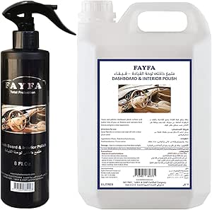 Fayfa Car dashboard polish 5L & dashboard polish spray 8 fl.oz(Each 1 ...
