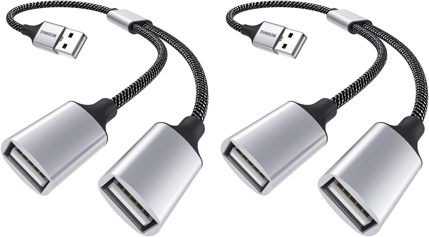 iJiGui USB Splitter, USB Y Kabel, USB A Stecker zu 2 Buchse Port ...