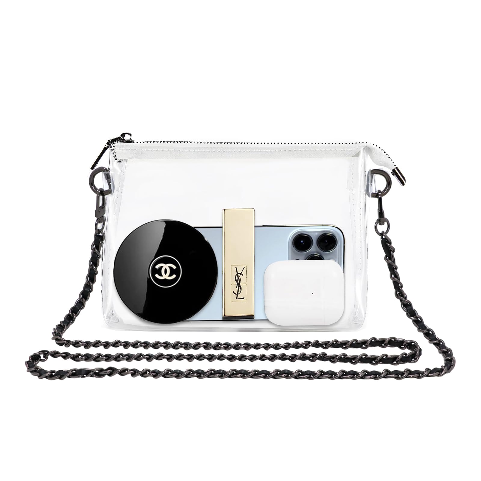 Amazon.com: AZUZAOHA Clear Purses for Women Stadium Approved ...