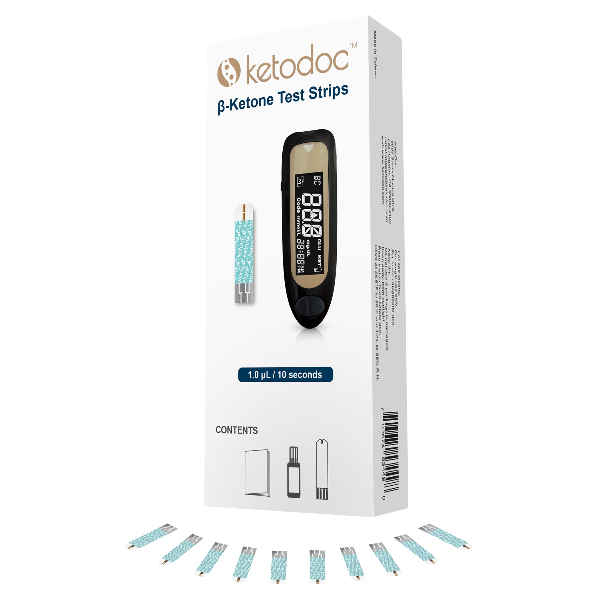 Amazon.com: Keto-DOC Official Ketone Test Strips for Testing Ketosis ...