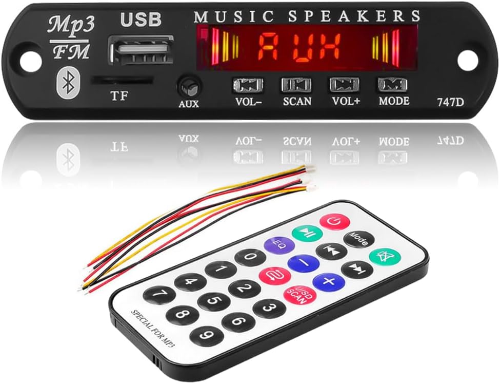 Amazon.com: 5V Bluetooth MP3 Player Decoder Board MP3 Player Car Kit FM ...