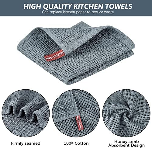 Buy Nialnant 100% Cotton Waffle Weave Kitchen Towels,6 Pack Dish Cloths ...