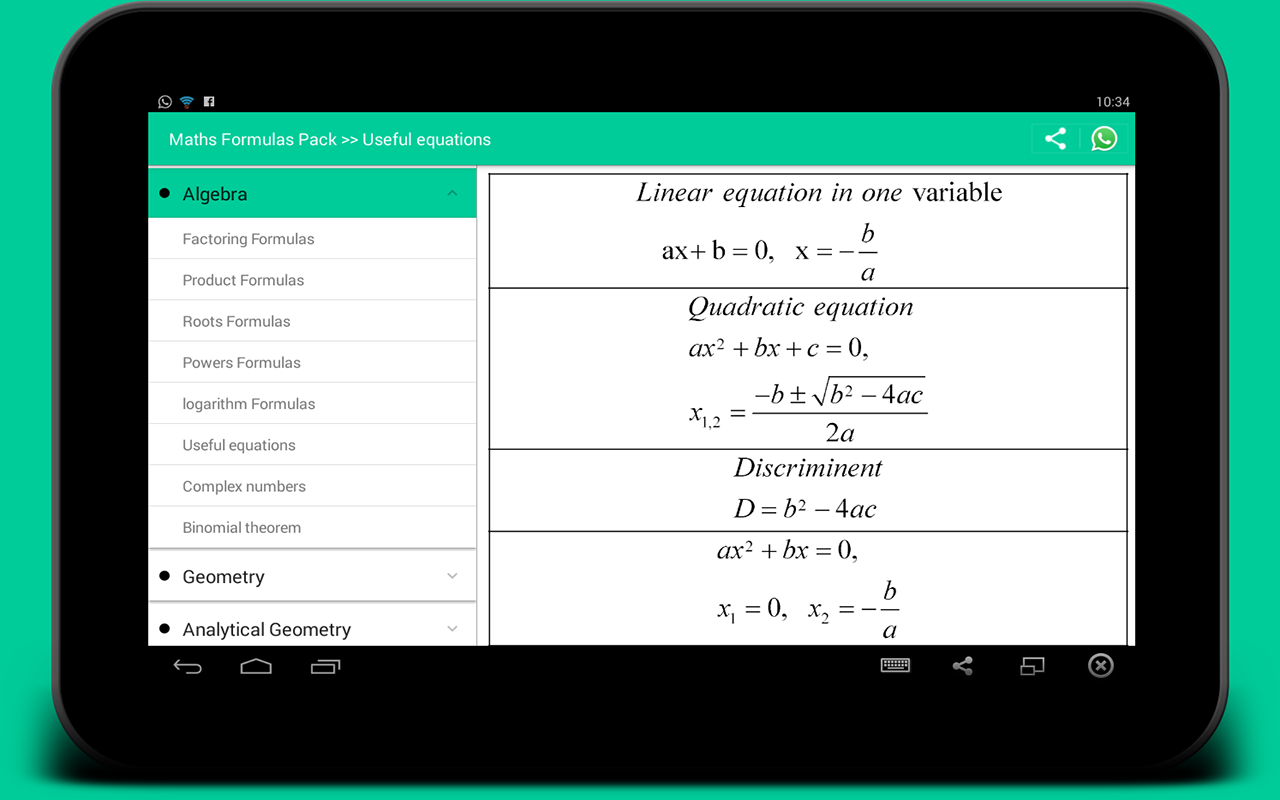 Maths formulas for Engineering - App on Amazon Appstore