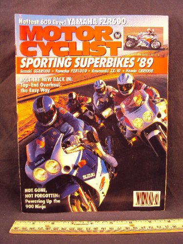 1989 89 Febuary MOTORCYCLIST Magazine (Features: Yamaha FZR600, 1989 ...