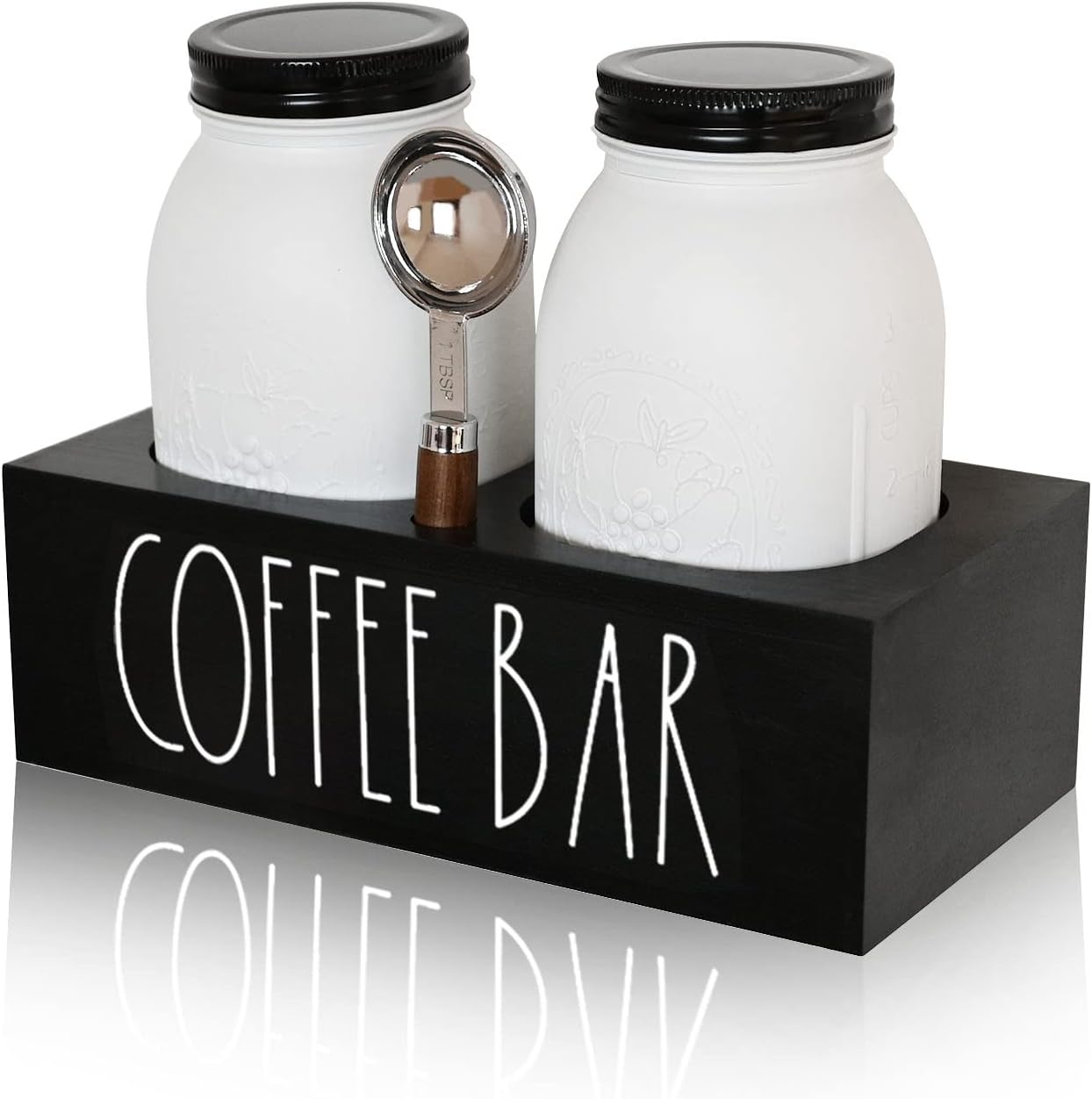 Amazon.com: Farmhouse Coffee Canister Set, Coffee Storage Container ...