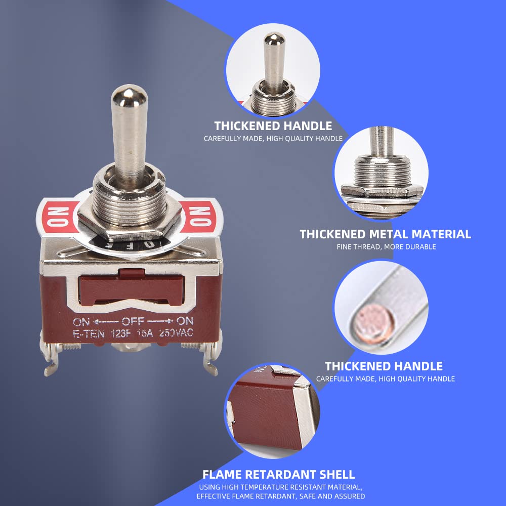 Snapklik.com : CNAODUN Waterproof Momentary Toggle Switch (ON)-Off-(ON ...