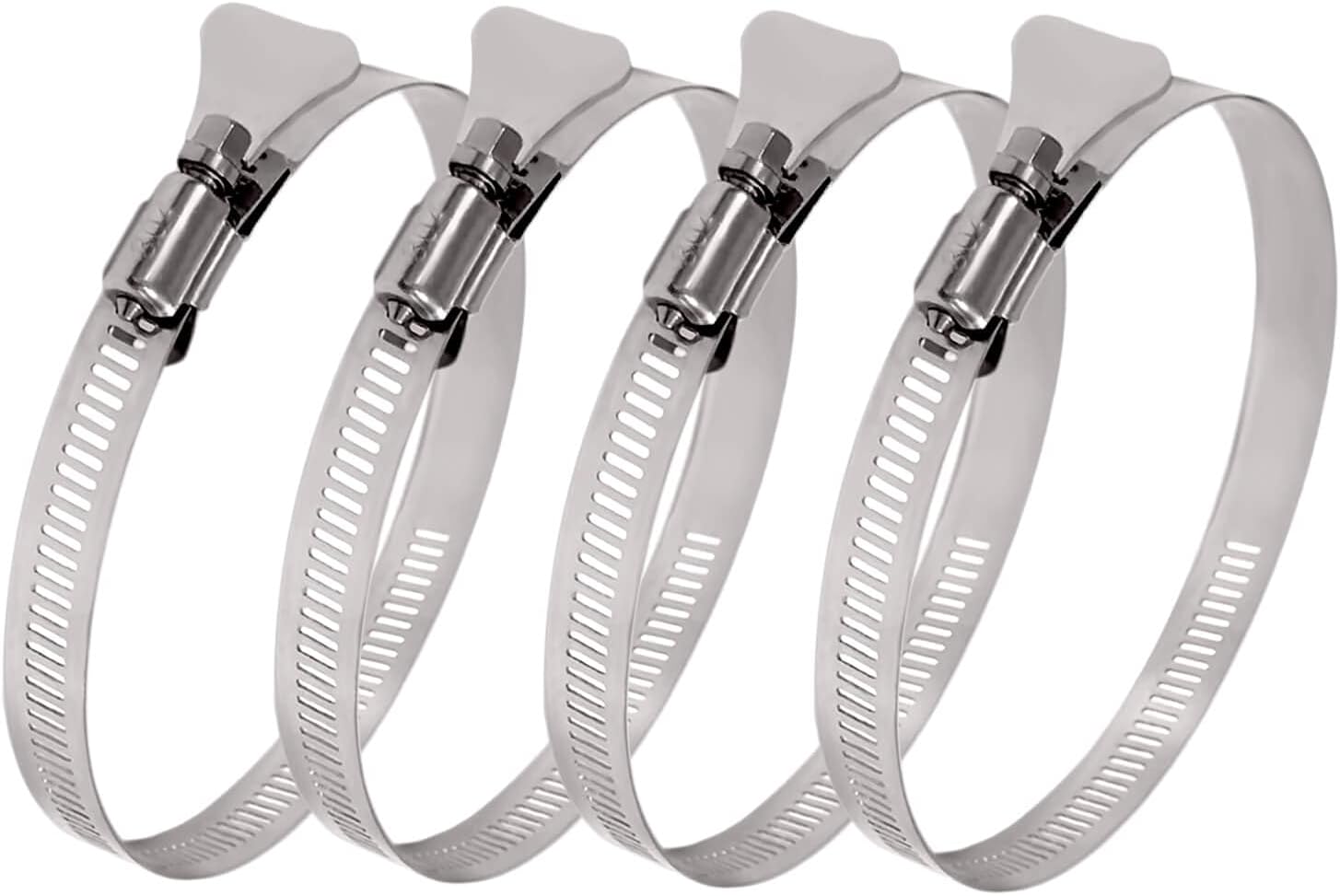 Amazon.com: 4 Inch Hose Clamp, Key-Type Adjustable Stainless Steel Hose ...