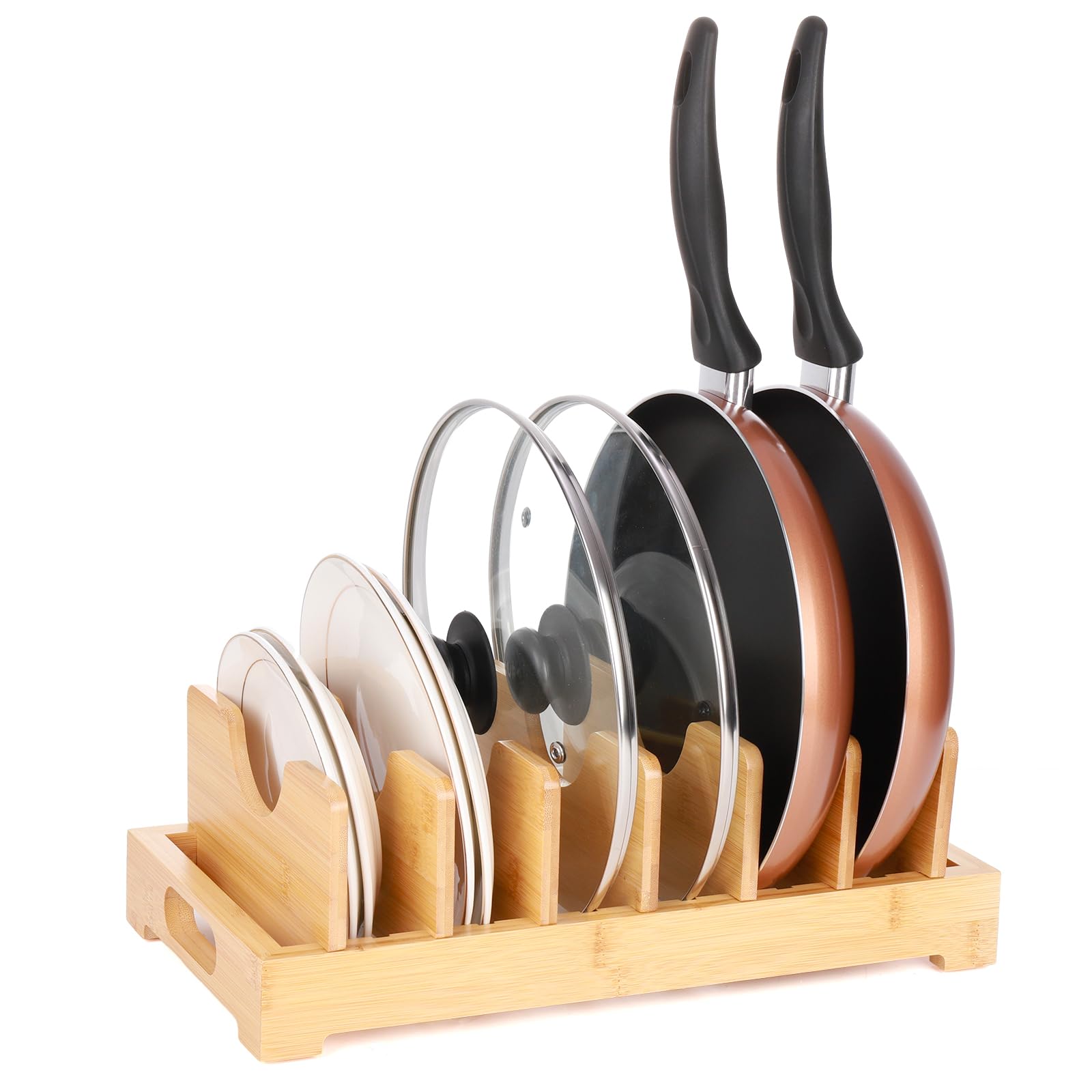 Amazon.com - Pot Lid Organizer For Cabinet, Pots And Pans Organizer ...