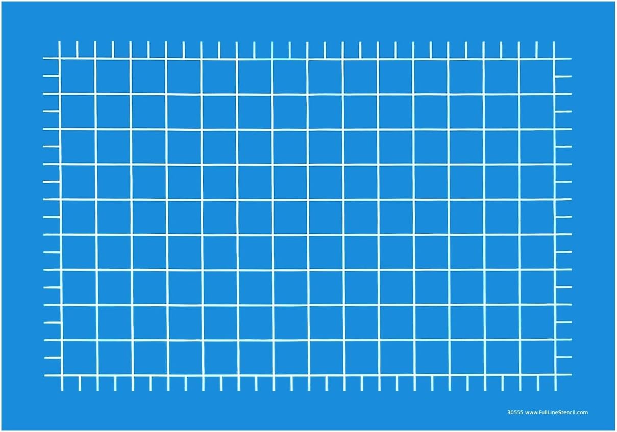 Amazon.com: Full Line Stencil -Grid- Edge to Edge Nylon Mesh Stencil ...