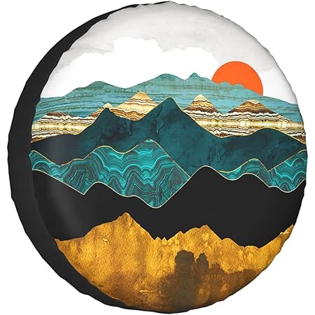 Amazon.com: Mountains Nature Scenery Spare Tire Cover Star Lake ...