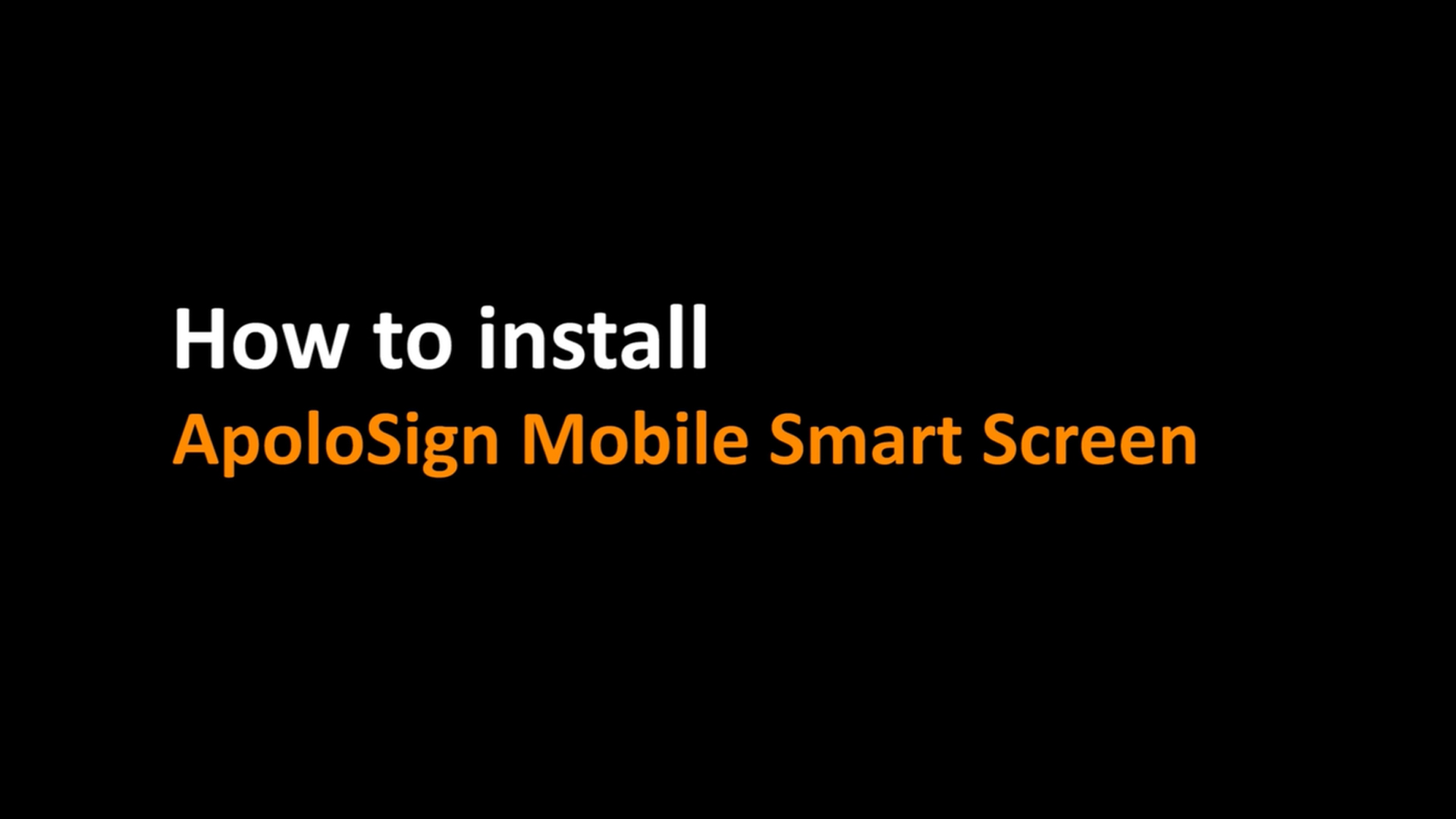 Watch How to install ApoloSign Smart Screen on Amazon Live