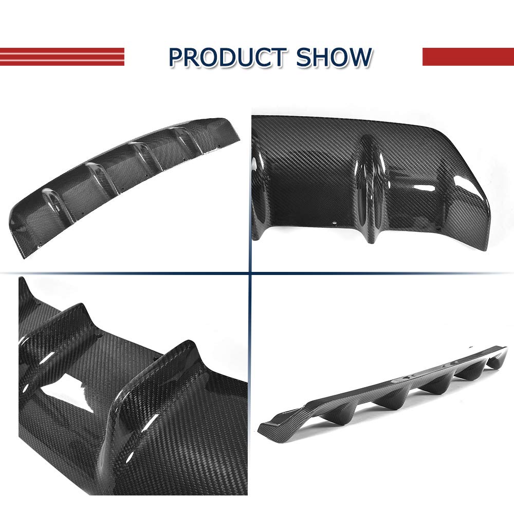 JC SPORTLINE Carbon Fiber Rear Diffuser fits for Lexus Is300 Is350 Base ...