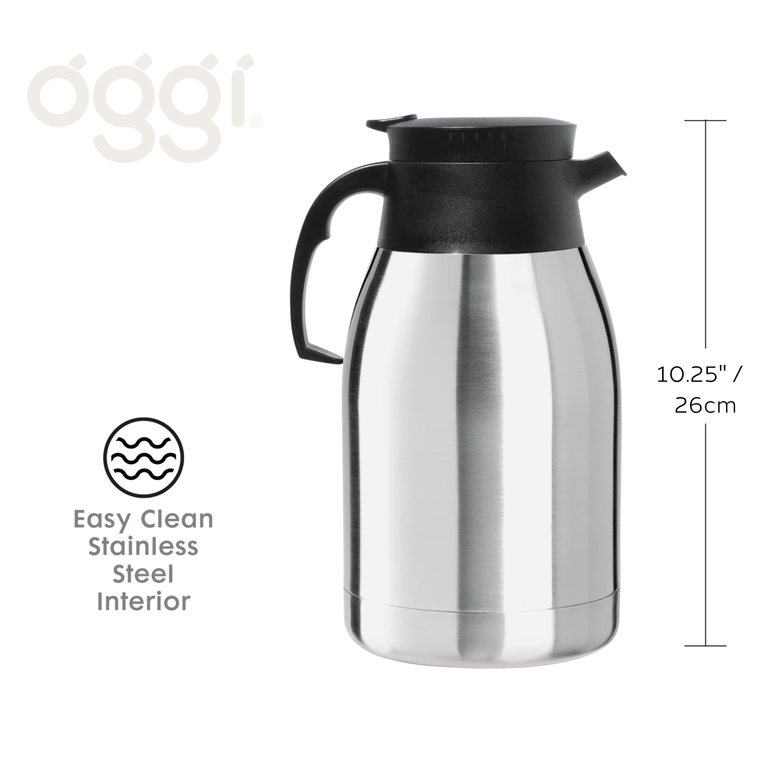 Snapklik.com : OGGI Coronado 68oz Stainless Steel Thermal Coffee Carafe ...