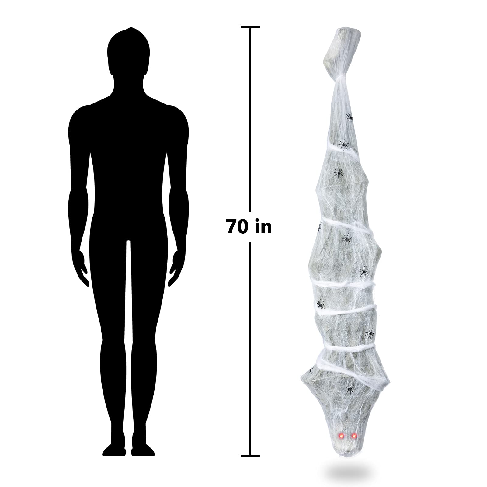 MerLerner Cocoon Corpse Halloween Decorations 70'' Halloween Scary ...