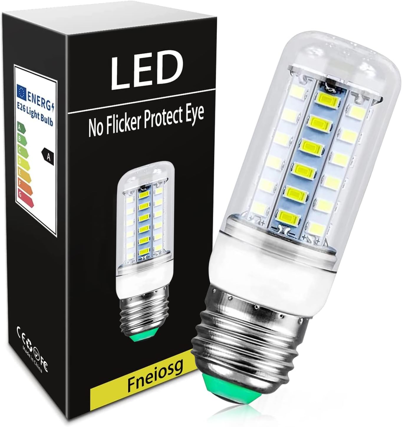 Fneiosg E26 LED 7W 60W Equivalent, Daylight White 6500K 700LM, 25,000 Hour Lifetime, Non ...