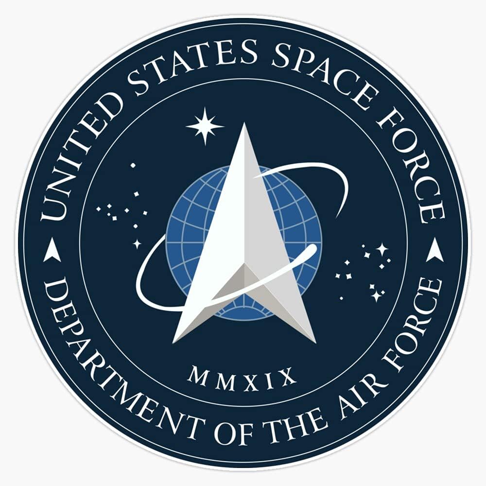Amazon.com - AV Military Decals, Round Space Force Sticker, Blue and ...