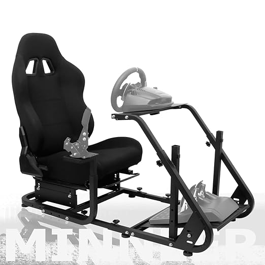 Amazon.com: Minneer Adapt TV Stand Racing Simulator Cockpit with Black ...