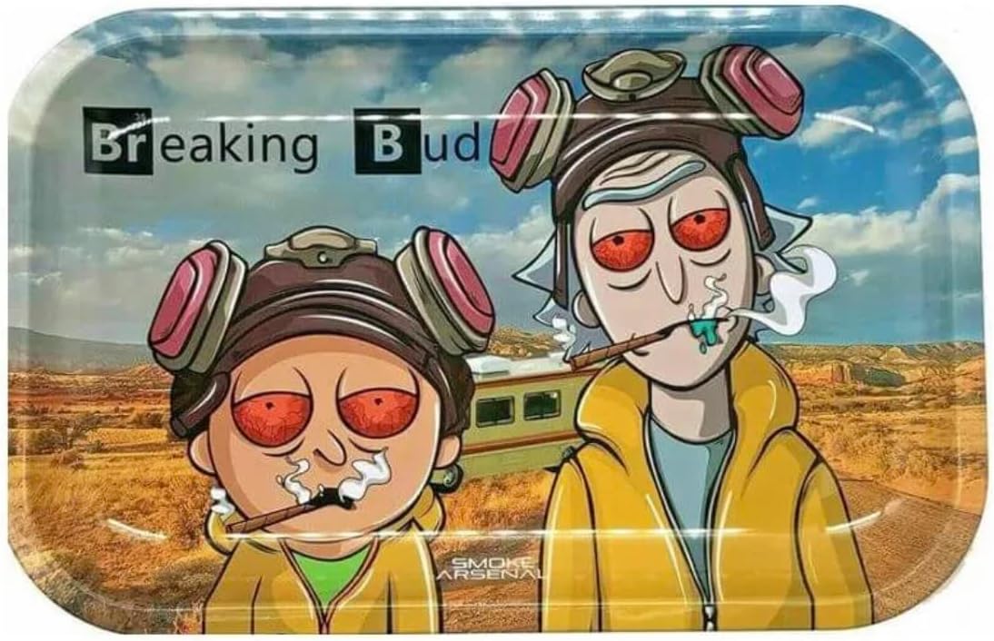 Breaking Bud Rolling Tray by Smoke Arsenal 27cm x 17cm : Amazon.co.uk ...