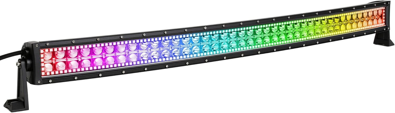 Amazon.com: Nicoko 42inch 240w Curved LED Light Bar with Chasing RGB ...